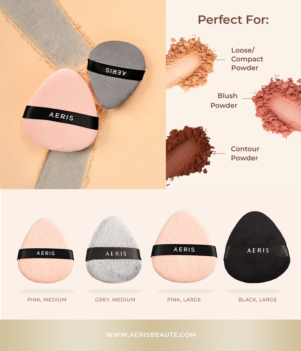 Jual Aeris Beauté Triple Duty Powder Puff | Spons Make Up Multifungsi ...