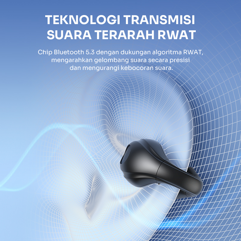 Jual ROBOT TWS Open Ear Clip Style LED Display Earphone Bluetooth 5.3 ...