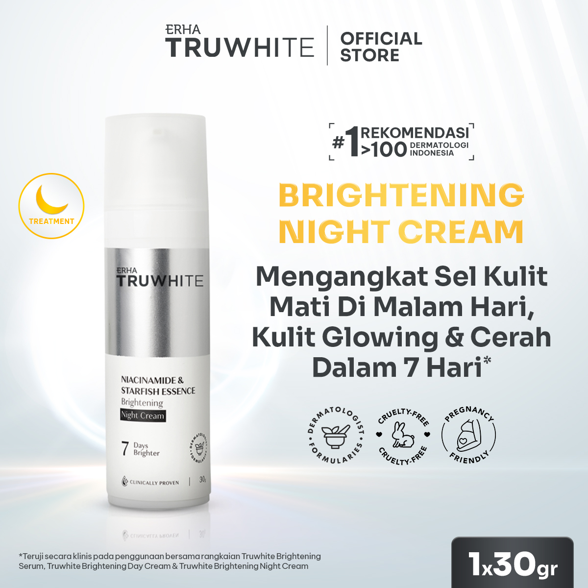 Jual ERHA Truwhite Brightening Night Cream 30g -2in1 Night Cream ...