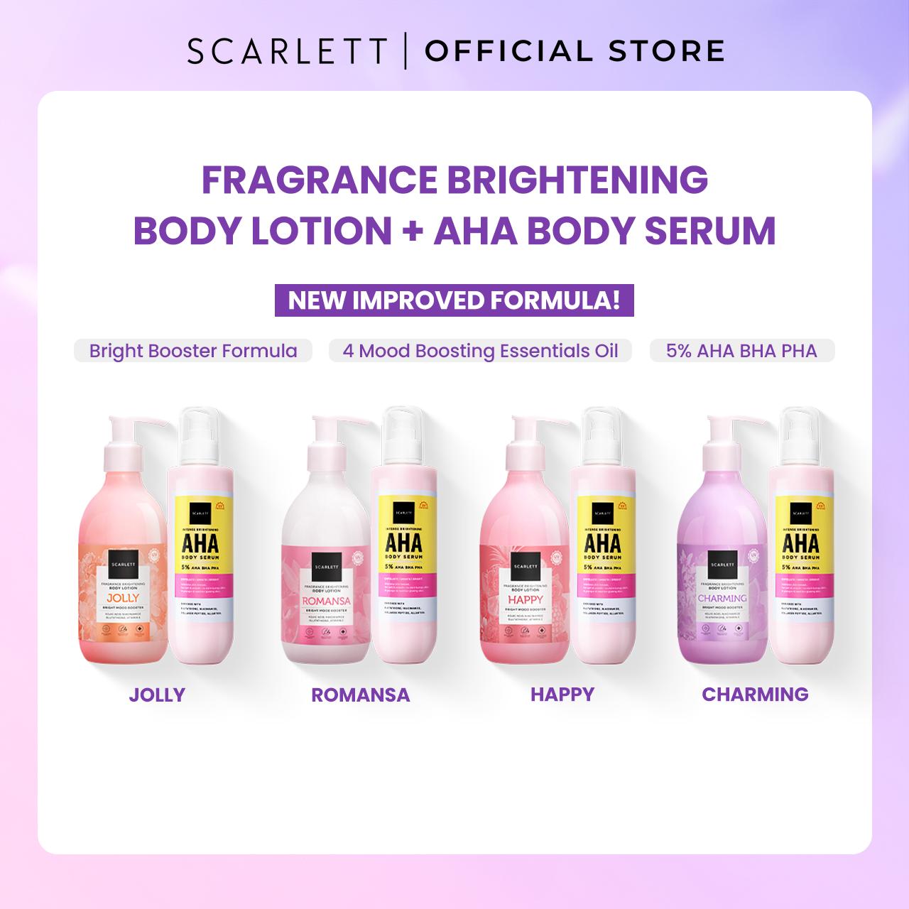 Jual SCARLETT Bundle Intense Brightening AHA Body Serum + Fragrance ...