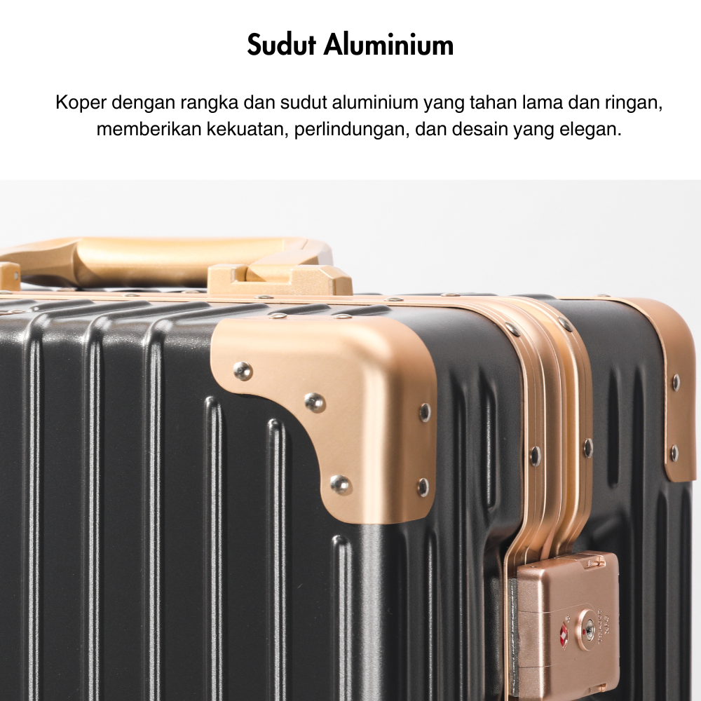 Jual Roaming Koper Cantik List Gold Kabin & Bagasi T088 | Shopee Indonesia