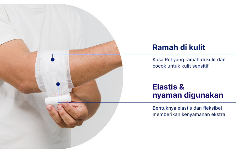 Jual HANSAPLAST Perban Steril Kasa Roll Elastis isi 1 P3K Kain Kasa ...
