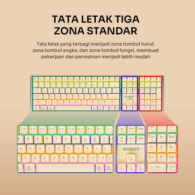 Jual ROBOT Workmate I Hybrid Gaming/Working Mechanical Keyboard Newest ...