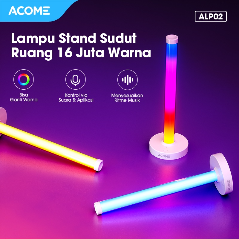 Jual ACOME ALP01, ALP02, ALP03. White Lampu Multicolor 16 Juta Warna ...