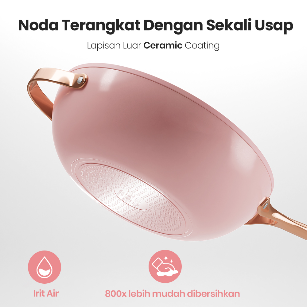 Jual Mecоо Most Aesthetic Premium Non-Stick Wok 30cm SGS FDA LFGB Sertifikasi PFOA Free | Shopee ...