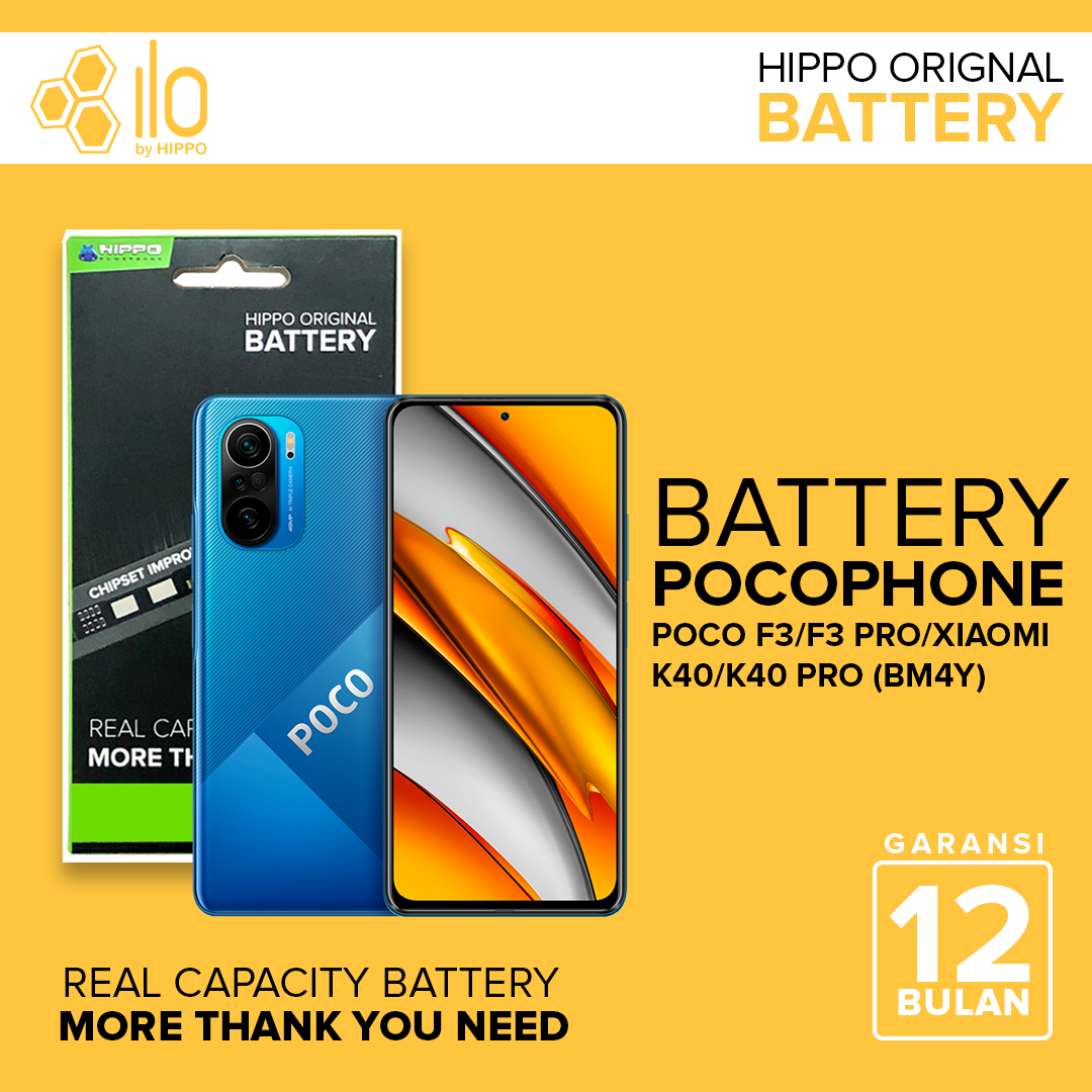 Jual Hippo Baterai Xiaomi Poco Phone F3 / F3 Pro / Xiaomi K40 / K40 Pro BM4Y 4300mAh Battery ...