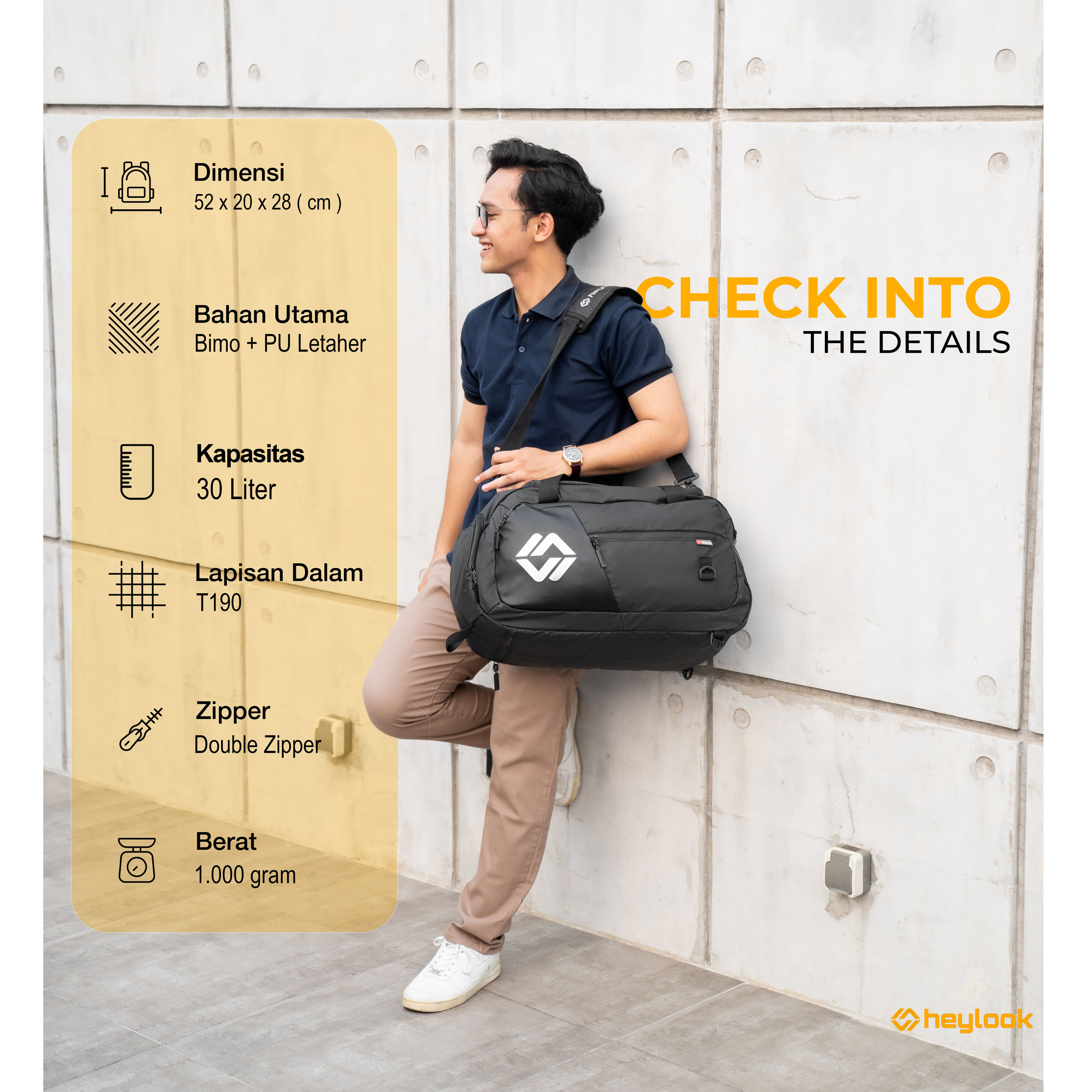 Jual HEYLOOK Official - Travelbag Pria Multyfungsi 3 in 1 WRANGLER Tas ...