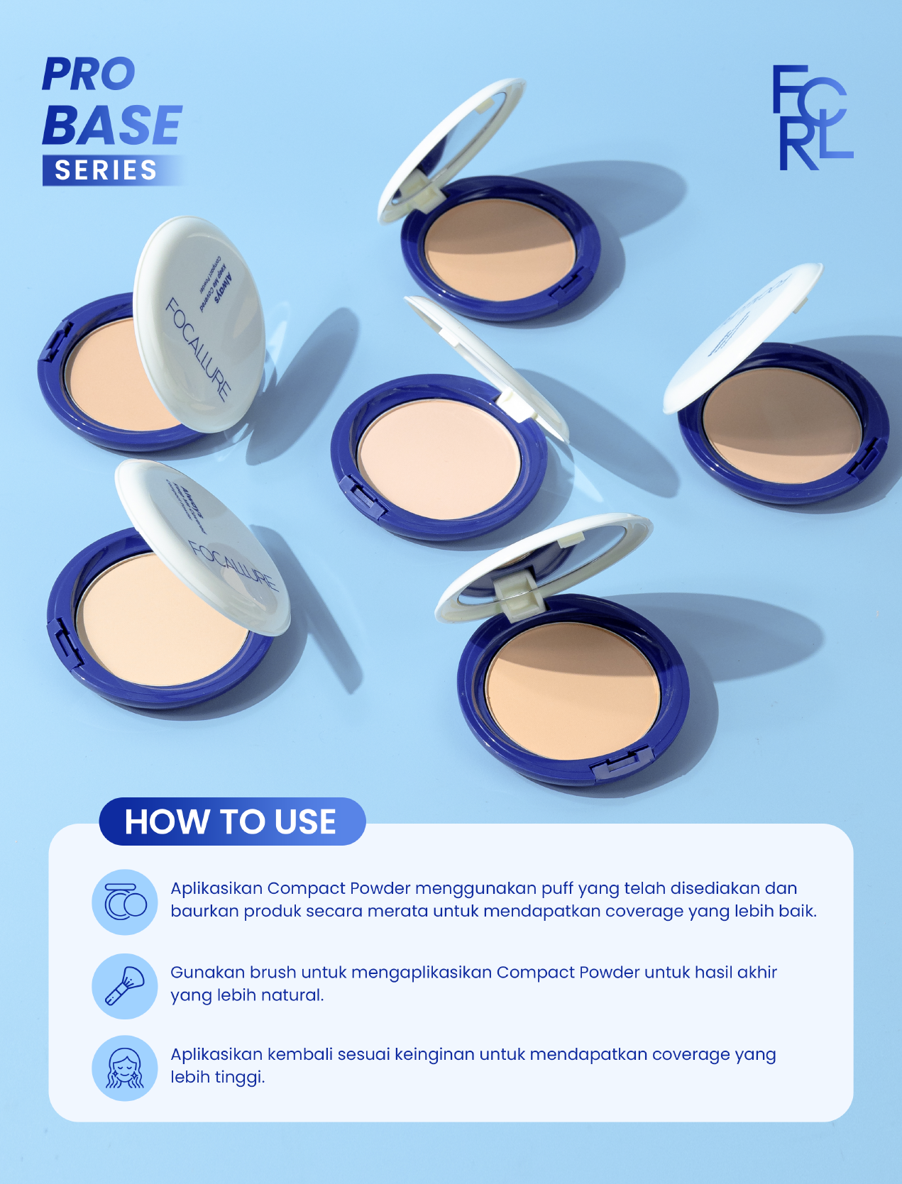 Jual [WAREHOUSE SALE]FOCALLURE Compact Powder Soft Cloud Skin Finish ...