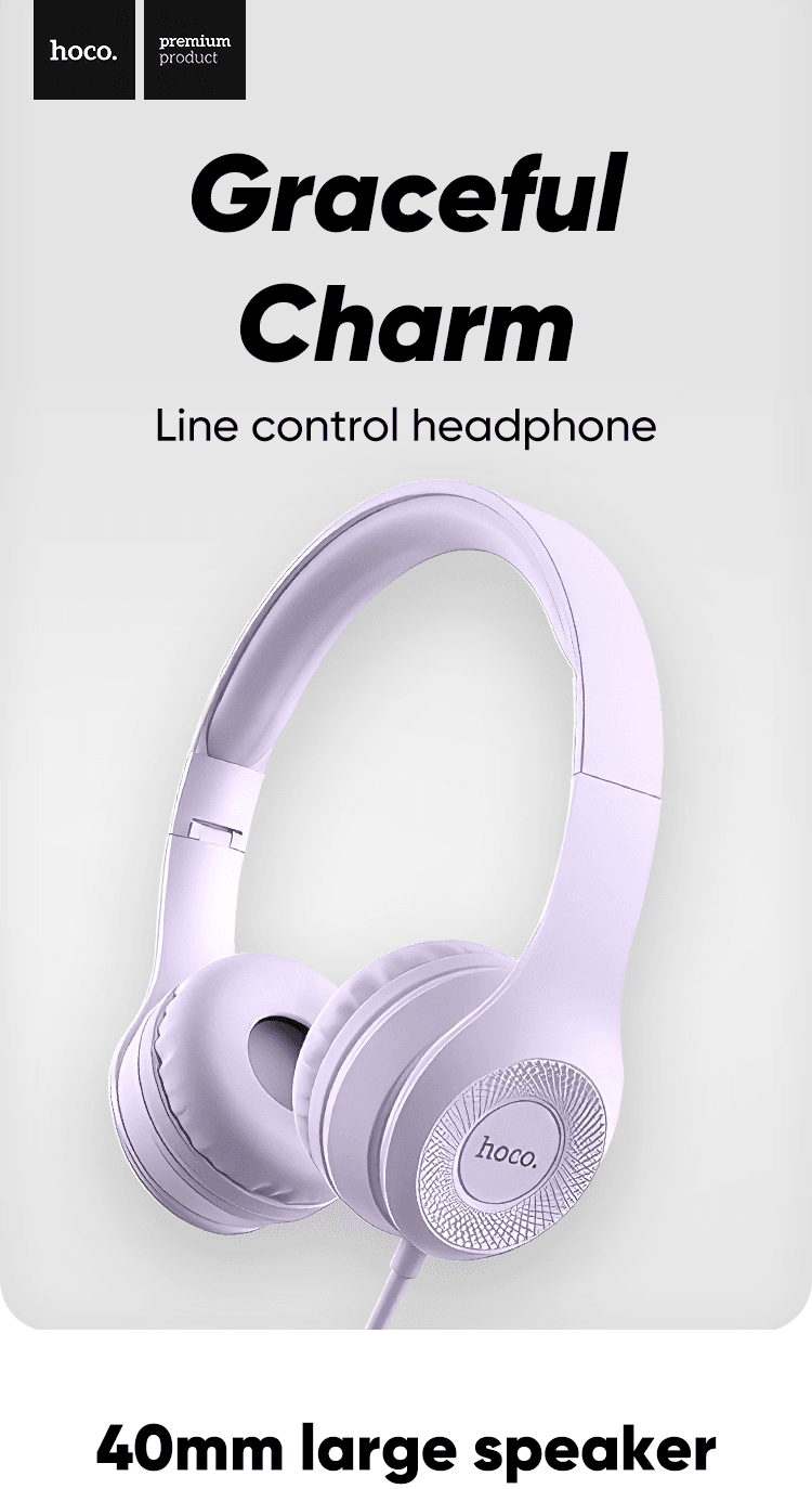 Jual HOCO Headphone Wired Control Earphone Headset Bass Stereo 3.5mm ...