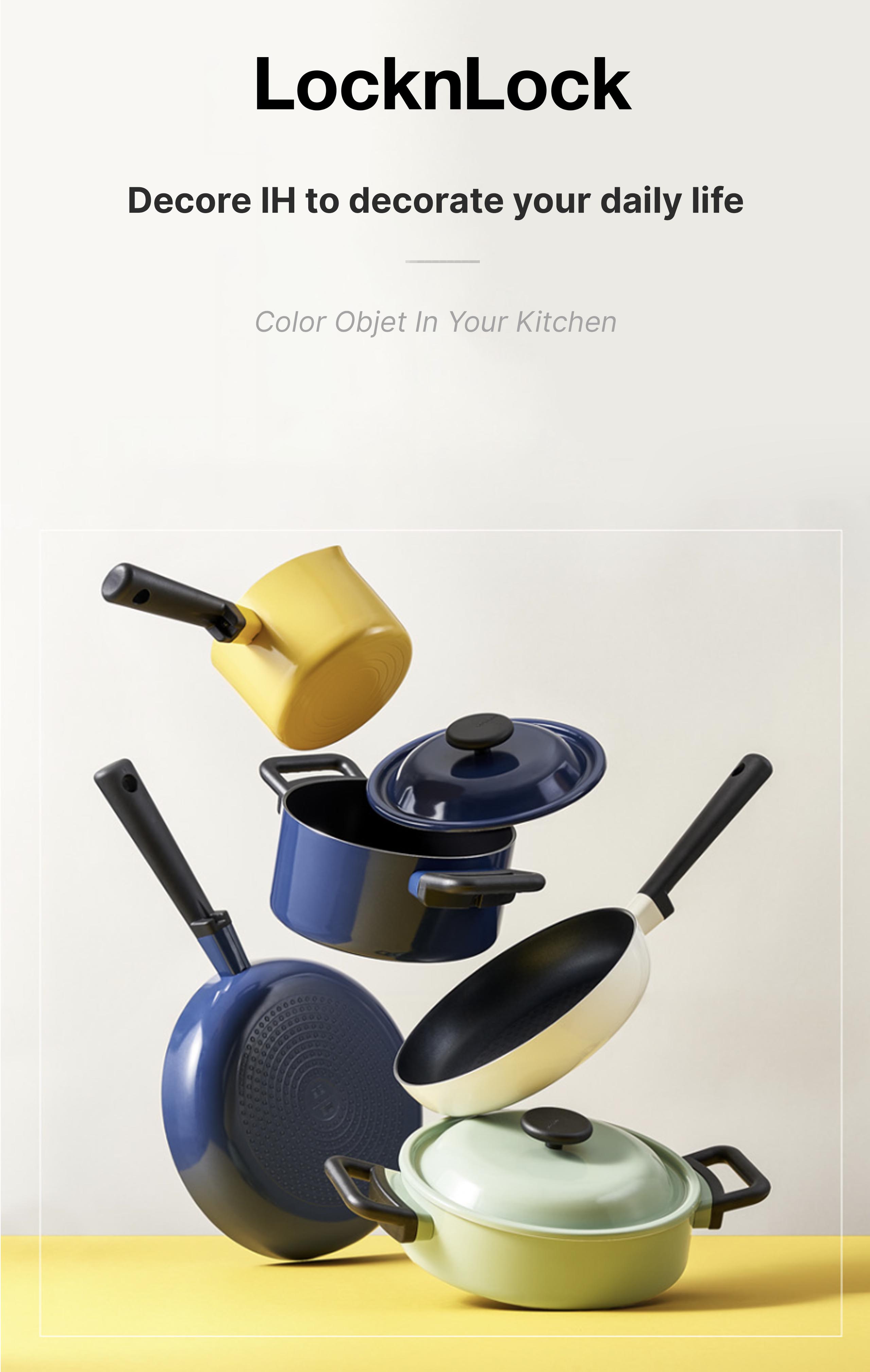 Jual LocknLock Decore Collection Vintage Yellow Series Wajan Induksi ...