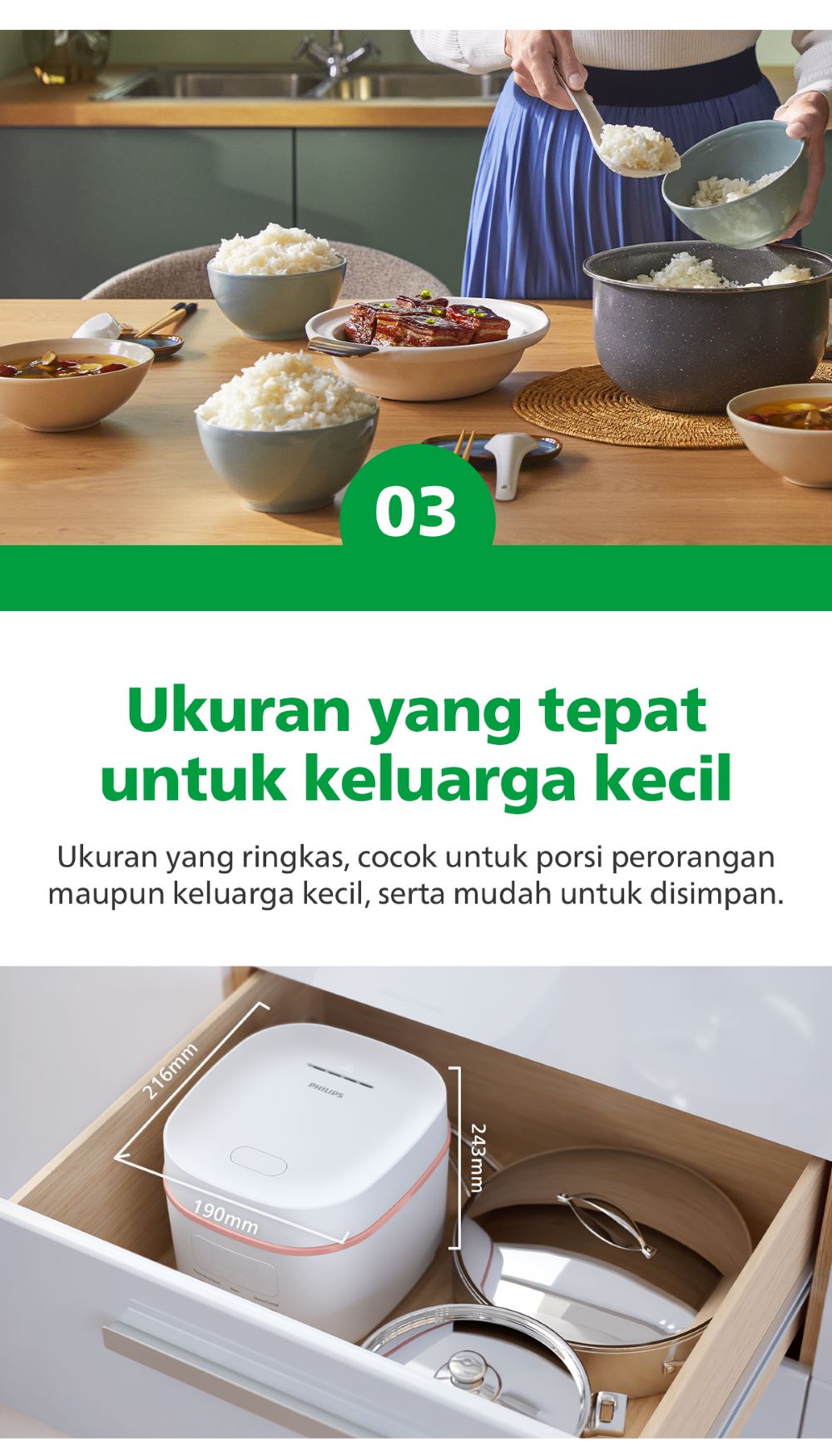 Jual Philips Mini Digital Rice Cooker / Magicom HD3064/33 0.54 L - 400 ...