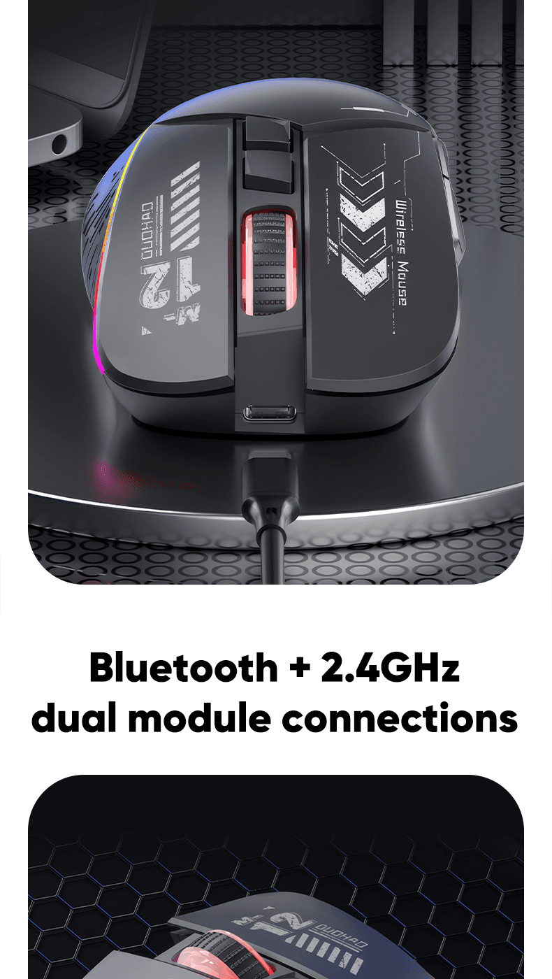 Jual MOFii Gaming Mouse Wireless 2.4G RGB Lights Rechargeable Baterai ...