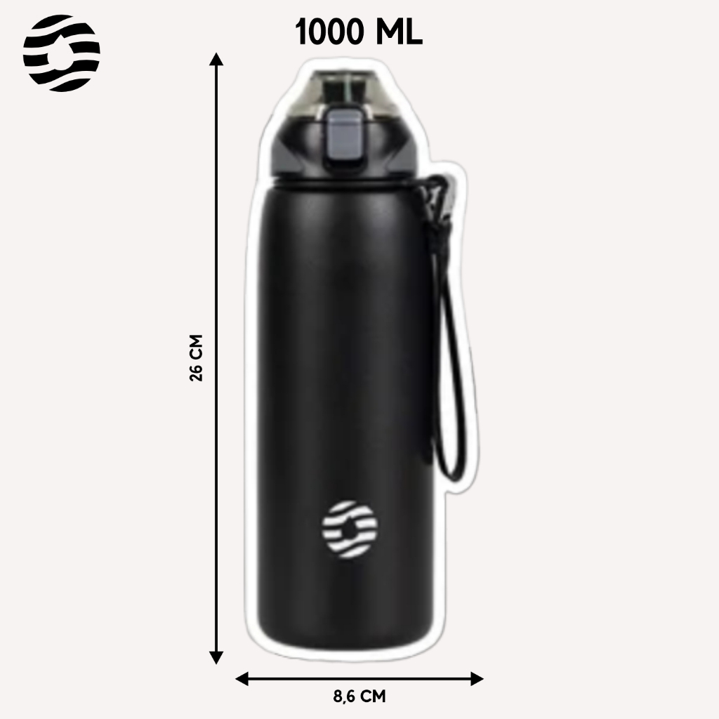 Jual FJbottle - SR2110 Botol Minum Olahraga Stainless Steel 1 Liter ...