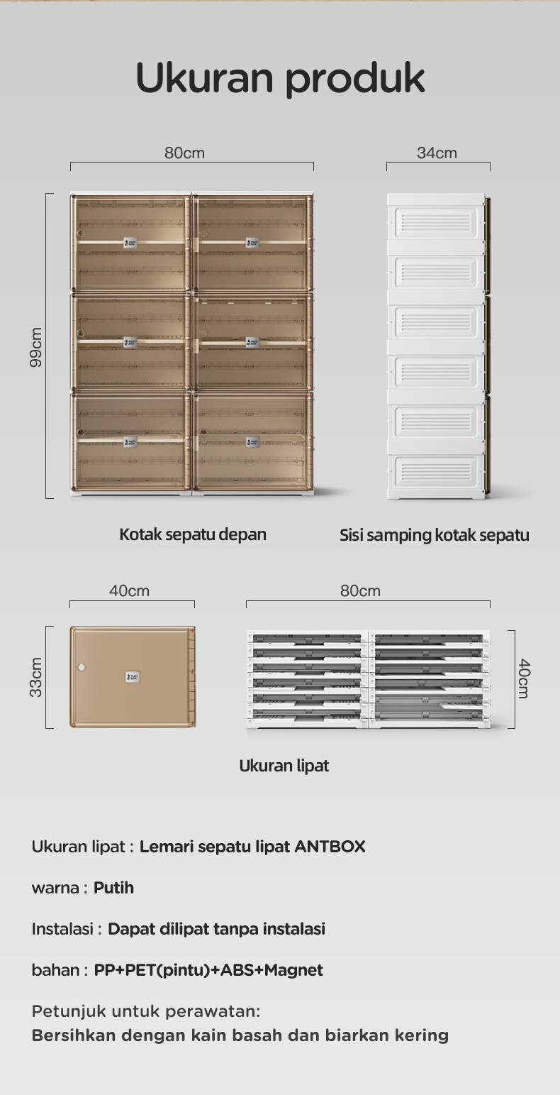 Jual ANTBOX Lemari Sepatu Ready Stock Kapasitas 16-40 Pasang Sepatu Kabinet Serbaguna Lemari ...
