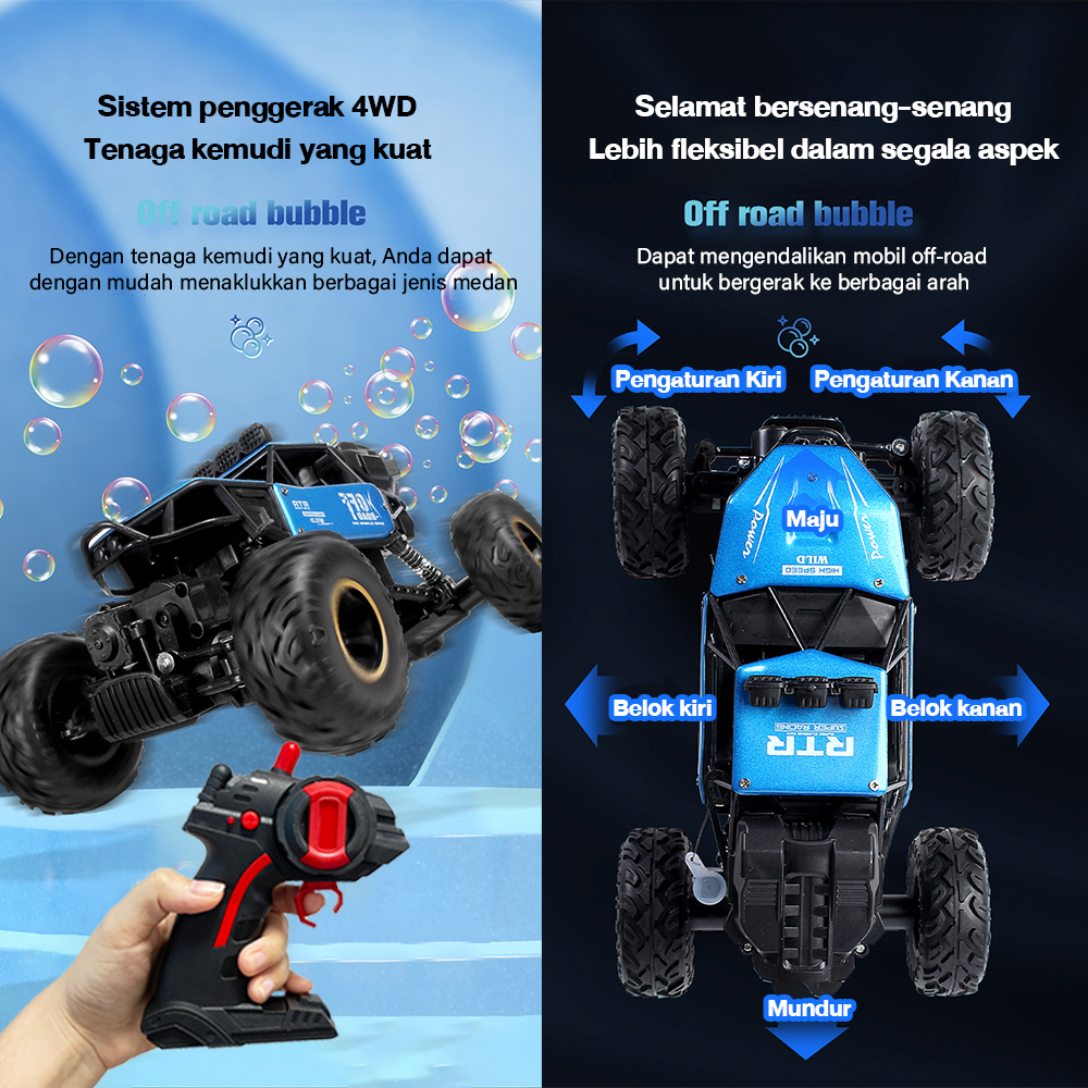 Jual WETECH Mobil Remote Control Spray 2.4GHZ 2WD Besar Mobil Mobilan Offroad Alloy Climbing Car ...