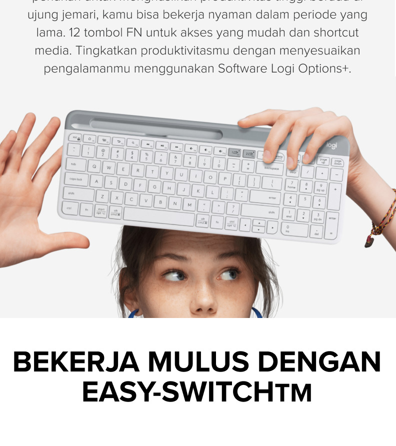 Jual Logitech K580 Keyboard Slim Multi-Device for Windows, Mac, iOS, Android, Apple, iPad ...