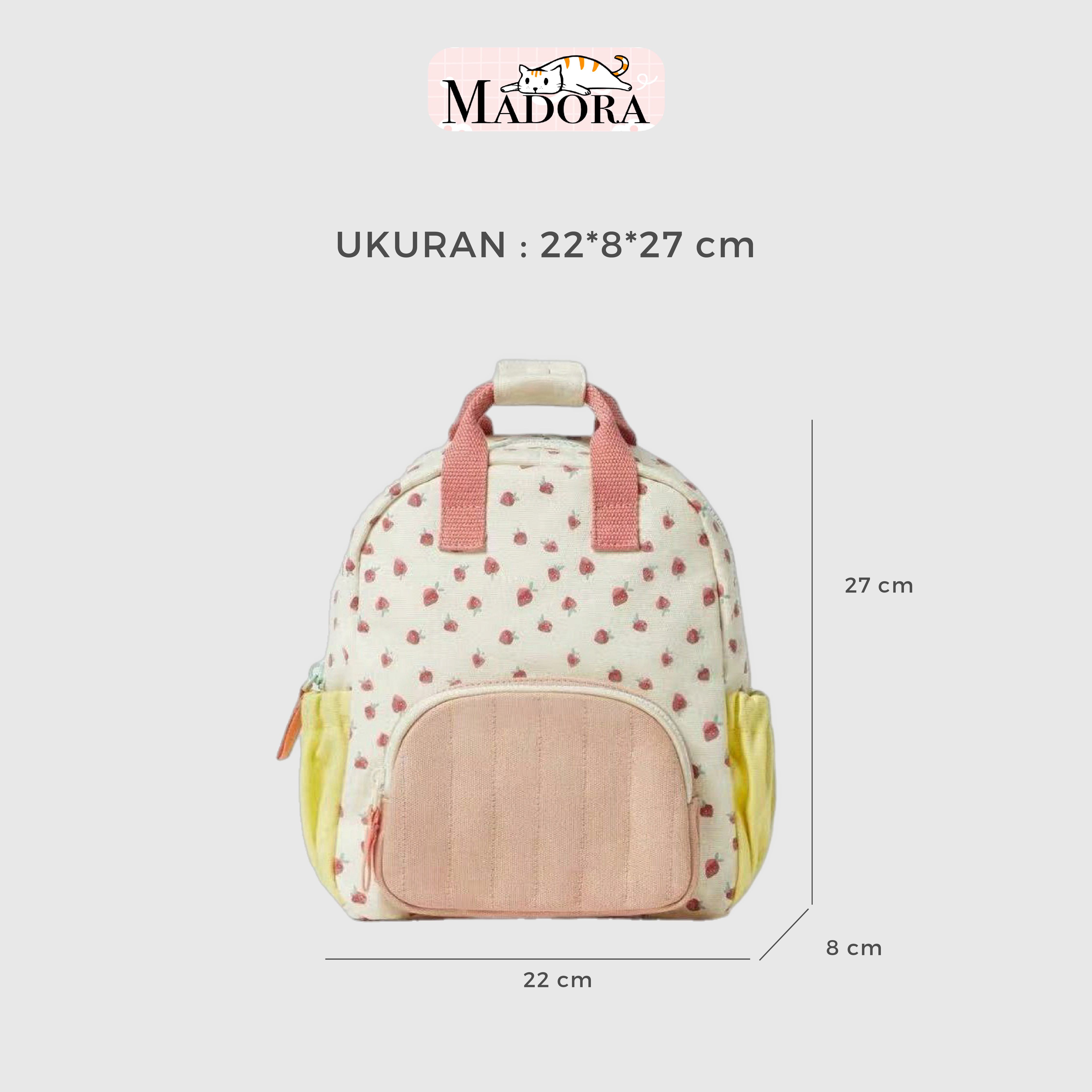 Jual Madora Tas Ransel Strawberry Sekolah Anak PAUD TK SD Mini Backpack ...
