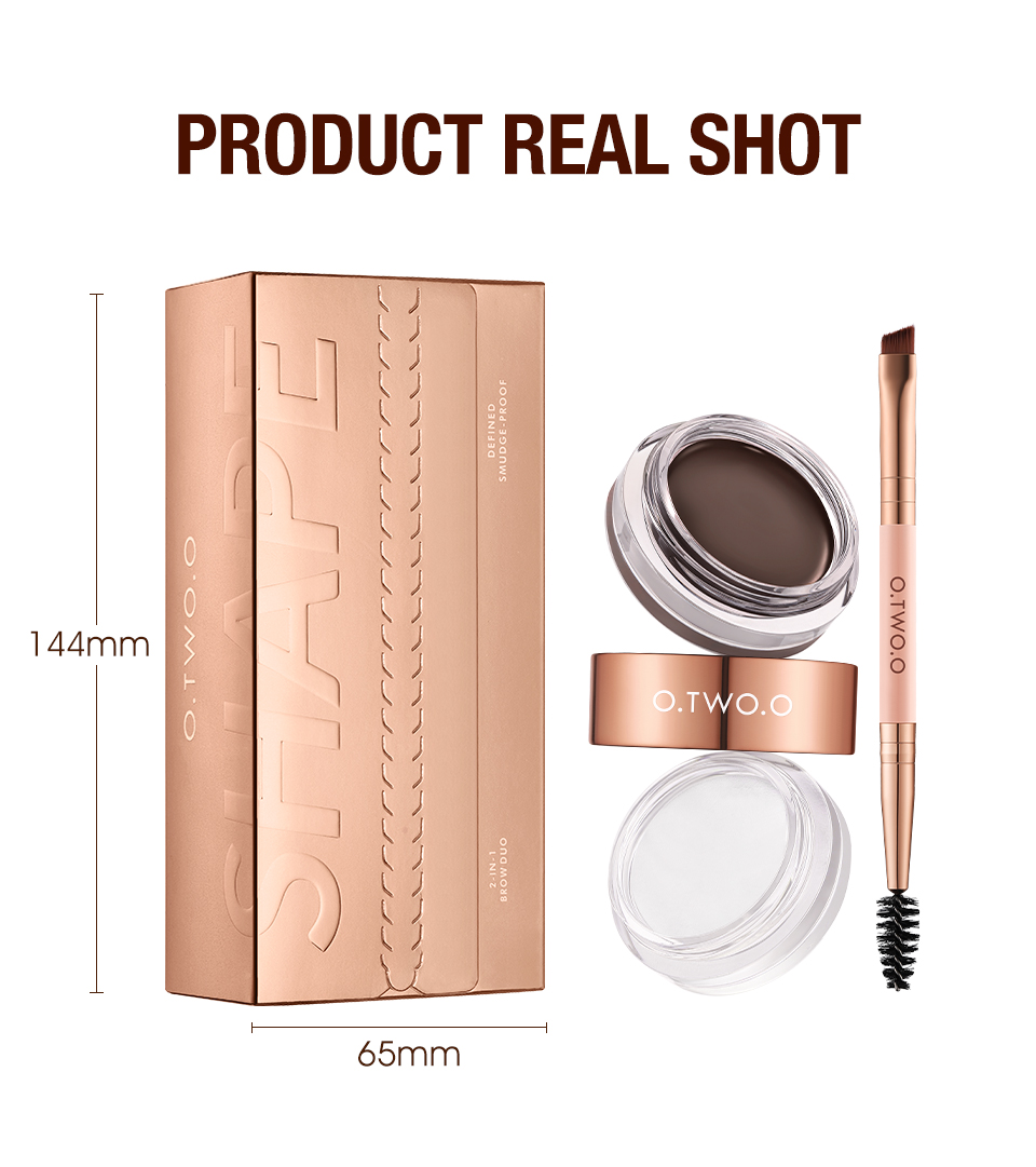 Jual O.TWO.O Eyebrow Cream& Fluff Shaping Brow Wax Waterproof Long Lasting 24H Cosmetics ...