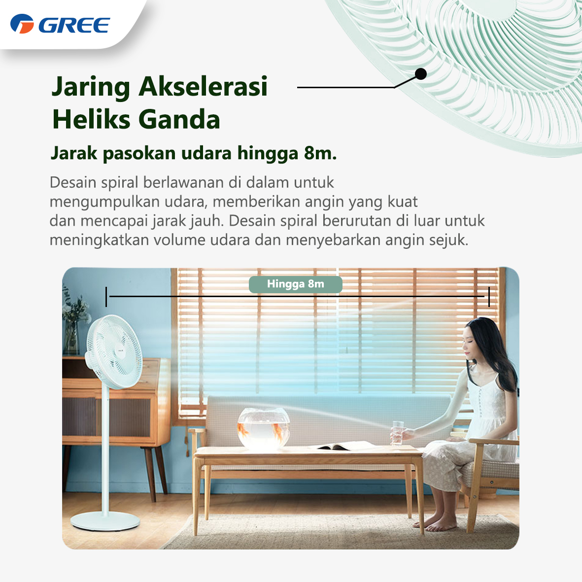 Jual [TERBARU] GREE Wind Green Fan - GCF-14iGN - Hijau | Shopee Indonesia