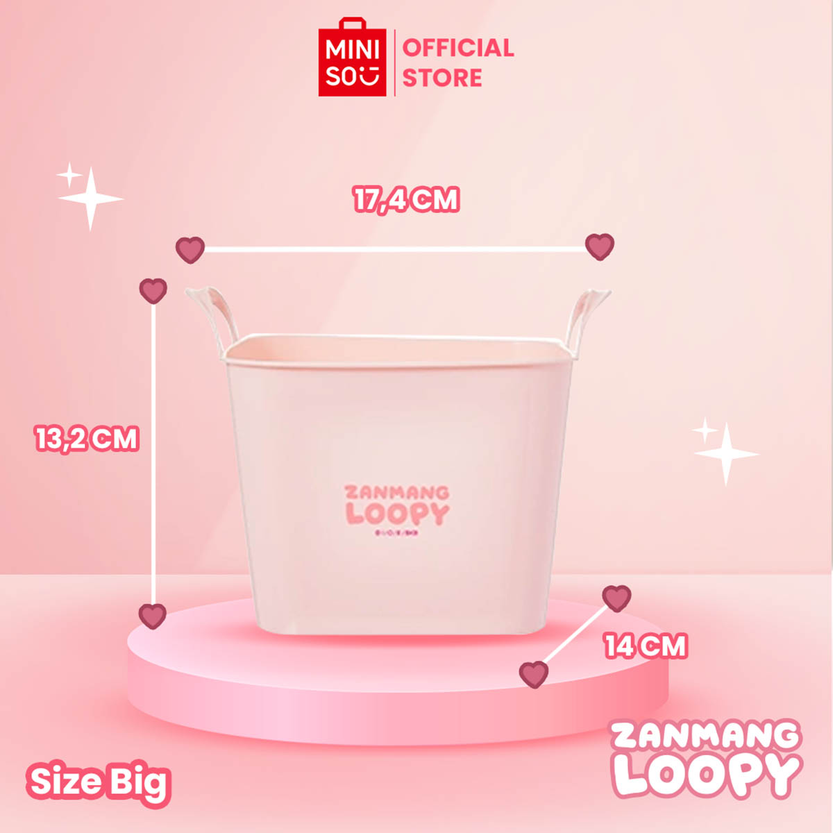 Jual Miniso x ZANMANG Loopy Collection Keranjang Penyimpanan PE Basket ...