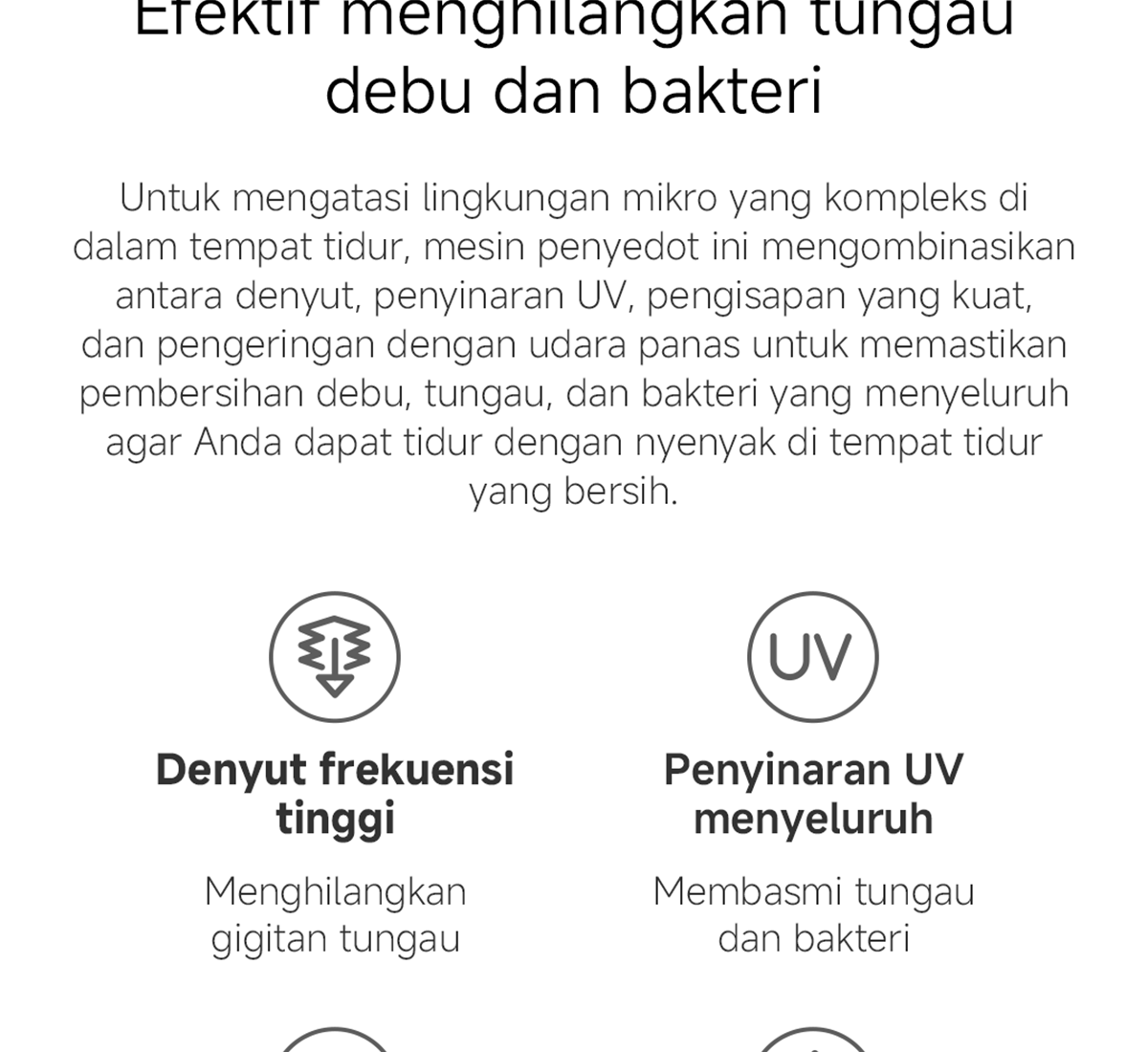 Jual Xiaomi Dust Mite Vacuum Cleaner | Daya Isap Cyclone 12.000 Pa ...