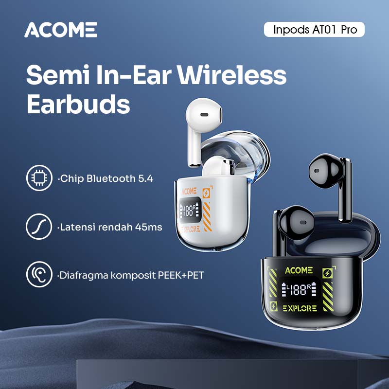 Jual ACOME TWS Headset Earphone Bluetooth 5.4 Support Gaming Mode IPX4 ...