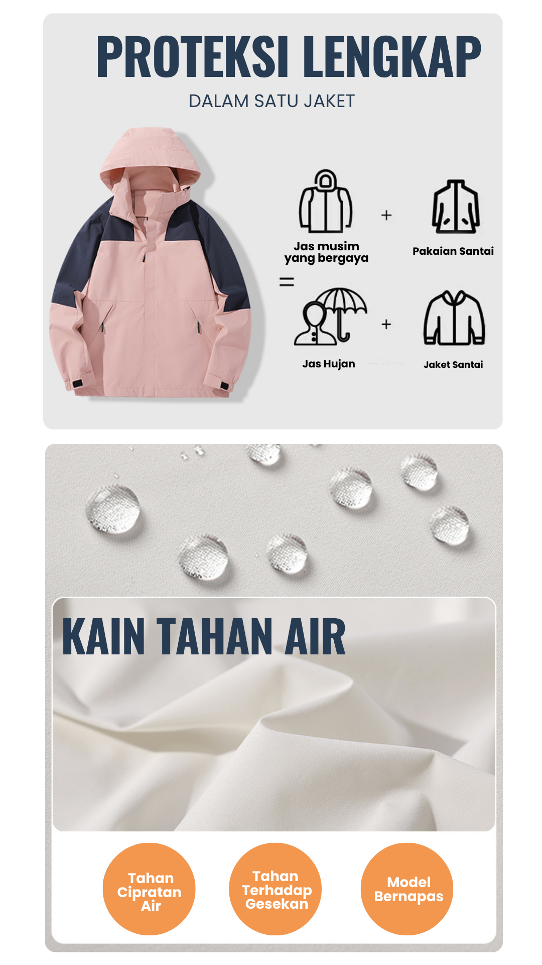 Jual KKTOP Jaket Olahraga Wanita Jaket Motor Anti Air Windbreaker ...