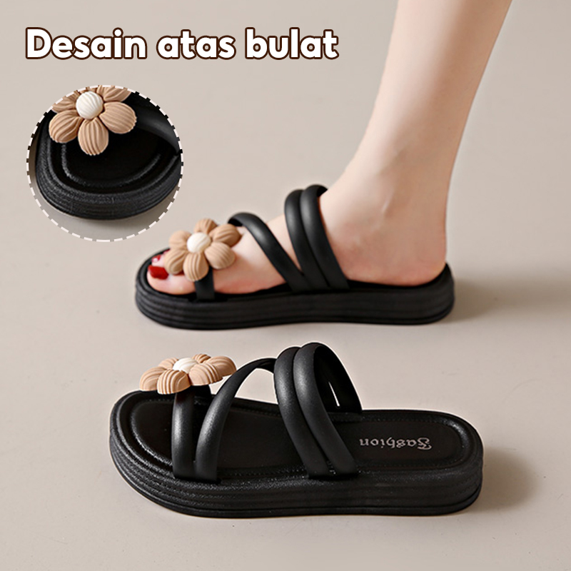 Jual YooWoo Slip On flower / sandal fashion / sandal wanita dewasa ...