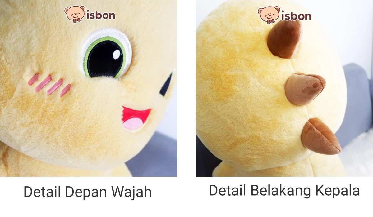 Jual ISTANA BONEKA Dino Kuning Squishy Yellow Dino 32inch Mini Lucu ...