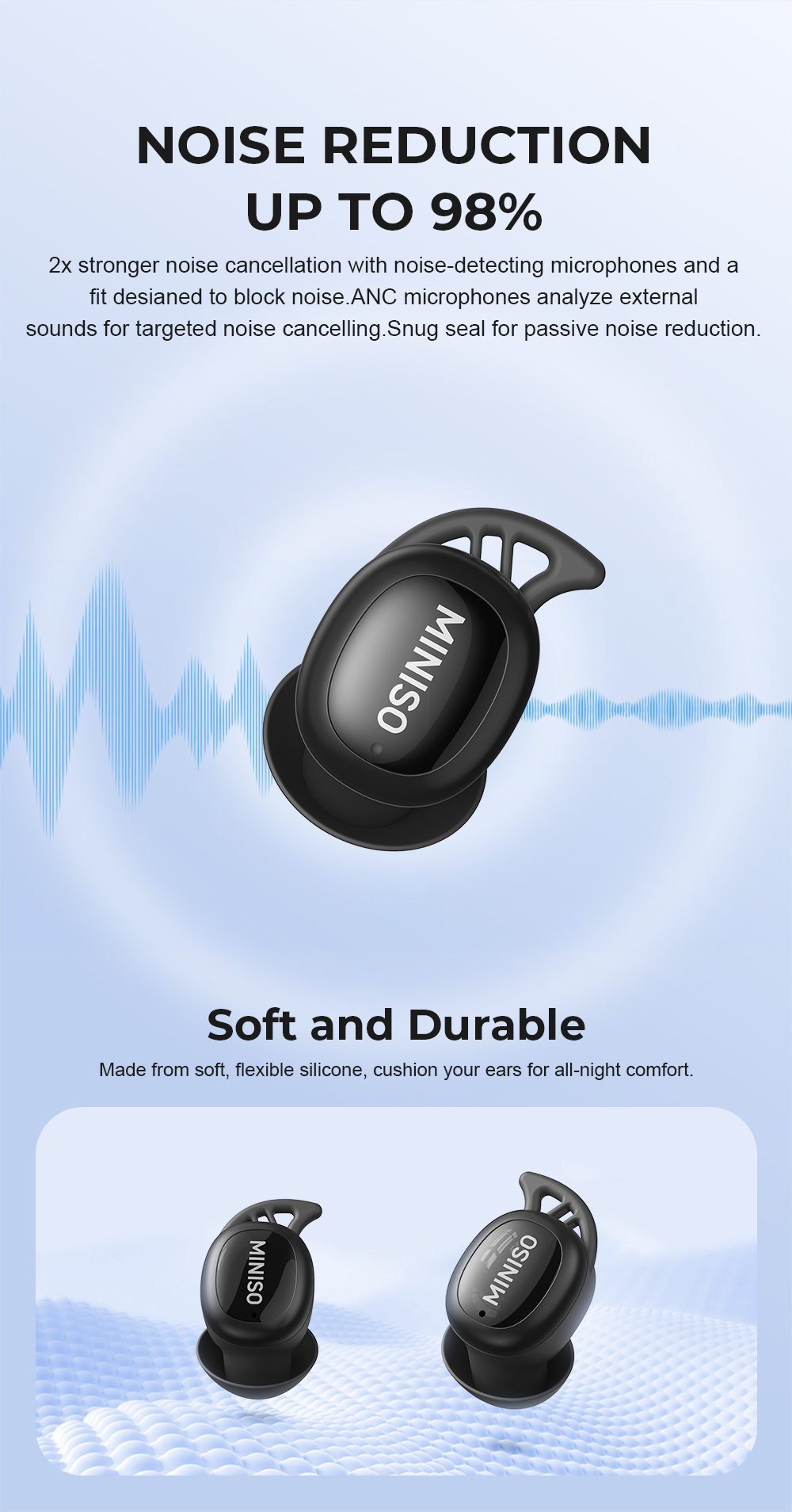 Jual ZNP X MINISO X16 Headset Tidur Bluetooth V5.4 Wireless Mini Tak ...