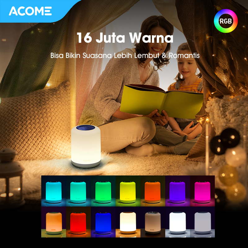 Jual ACOME ALP01, ALP02, ALP03. White Lampu Multicolor 16 Juta Warna ...