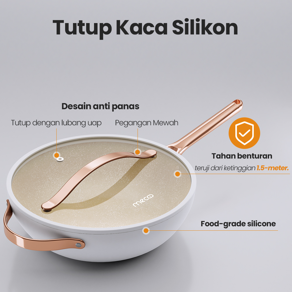 Jual Mecоо Most Aesthetic Premium Non-Stick Wok 30cm SGS FDA LFGB Sertifikasi PFOA Free | Shopee ...