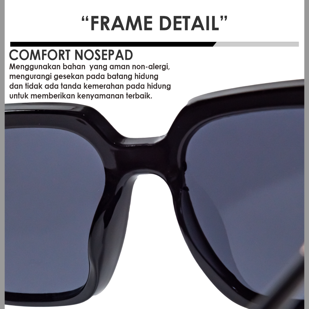 Jual Robins - Kacamata Hitam Kotak Sunglasses Fashion Model Metal PC Anti UV 631 | Shopee Indonesia