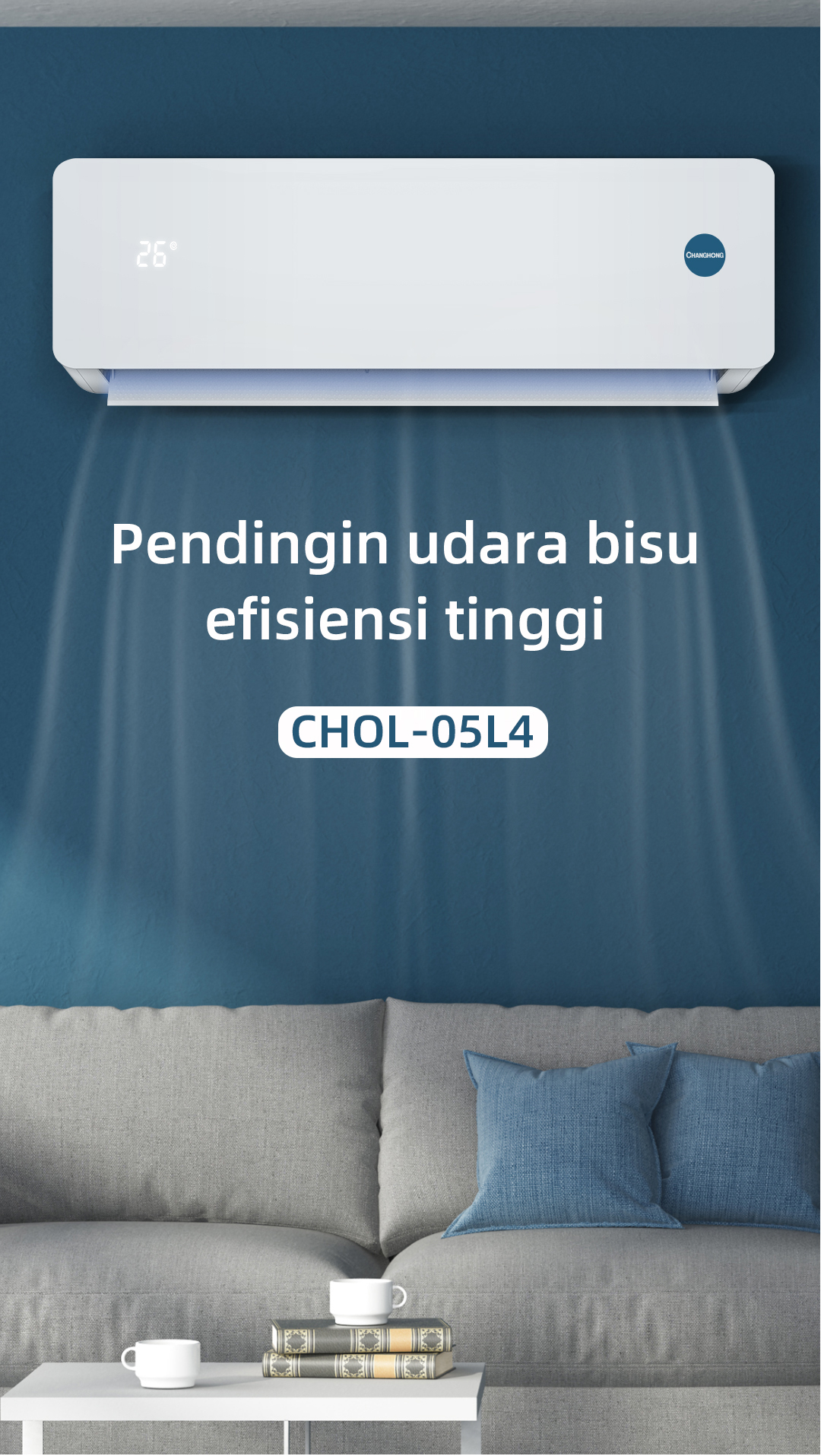 Jual CHANGHONG AC 1/2 PK STANDARD CHOL-05L4 [INDOOR + OUTDOOR UNIT ONLY ...