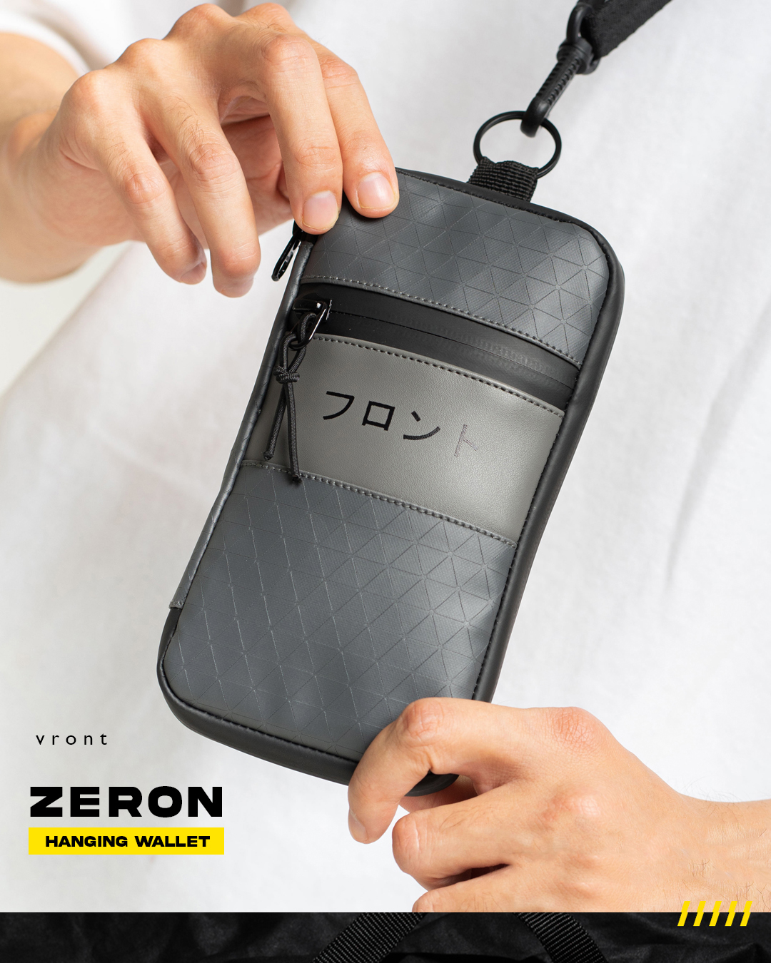 Jual VRONT - Hanging Wallet - Zeron Grey | Shopee Indonesia