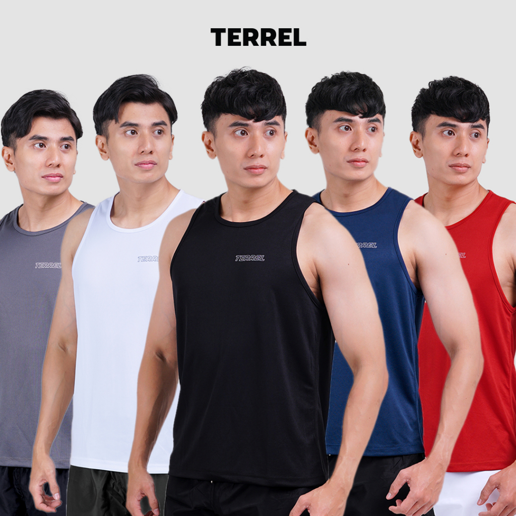 Jual Terrel sportswear Basic Tanktop Sleeveless baju atasan tanpa lengan kaos olahraga dry fit ...