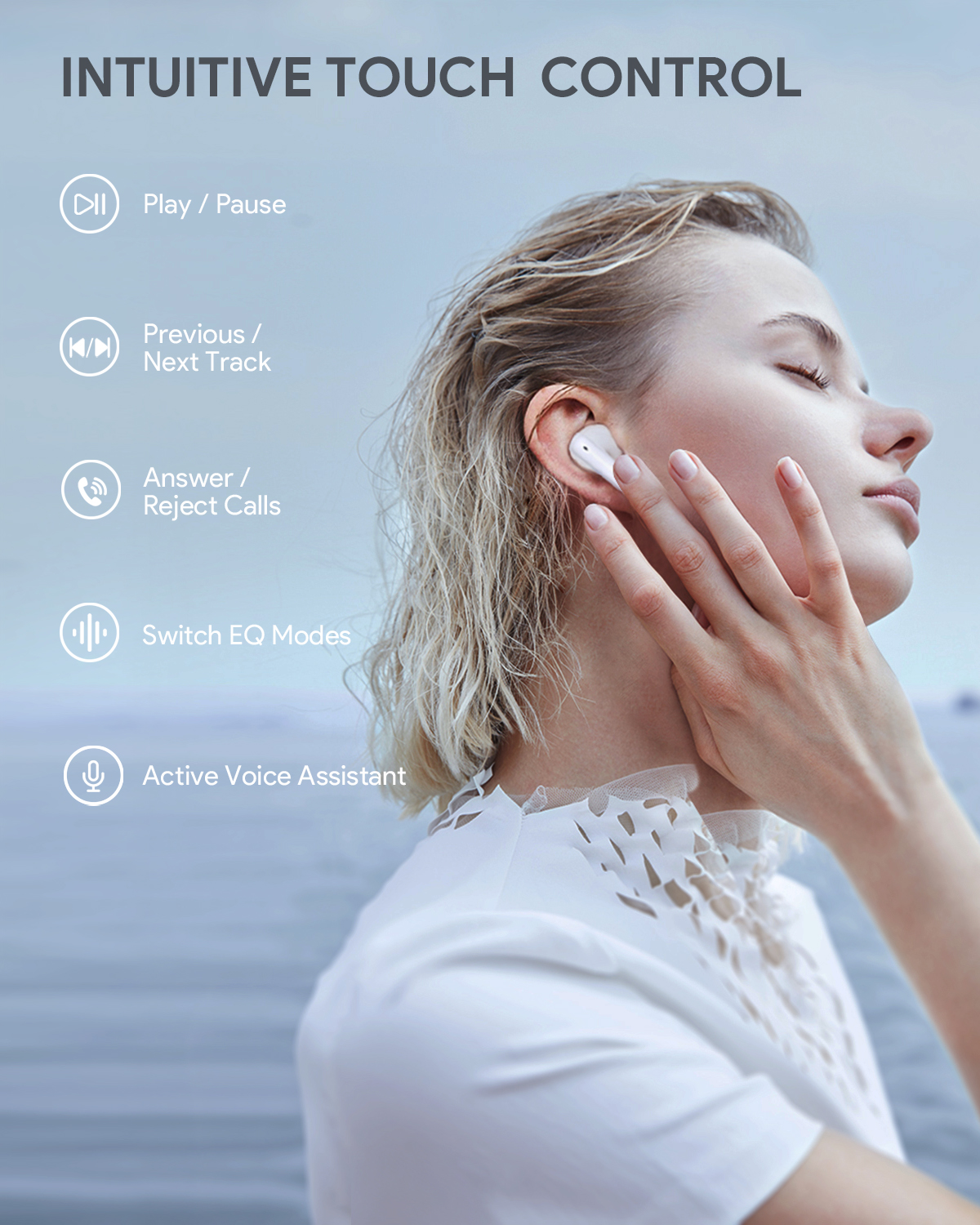 Jual [FS] AUKEY TWS Bluetooth 5.3 True Wireless Earbuds IPX4 Water ...