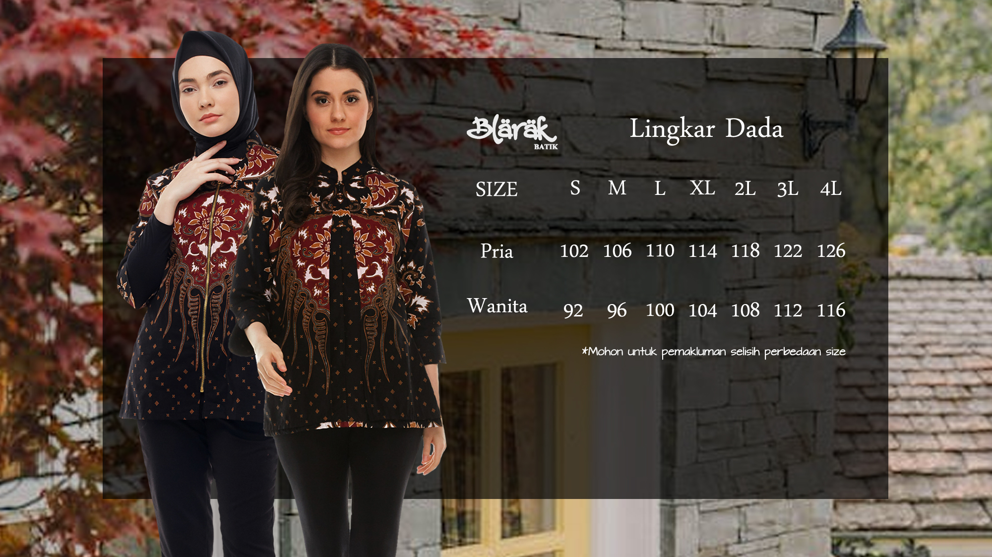 Jual BLARAK - Blouse Resleting Seno Menggah Size L | Shopee Indonesia