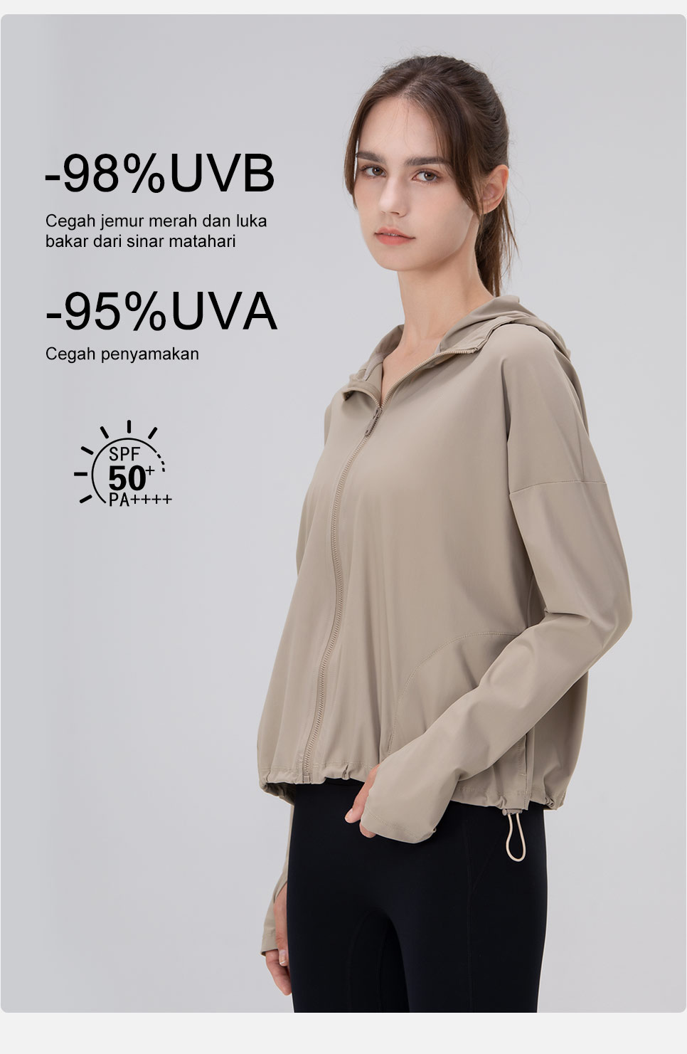 Jual Reytorrm Jaket Olahraga Wanita Jaket Anti UV UPF50+（WT006) | Shopee Indonesia