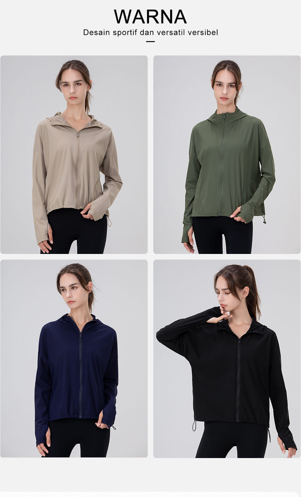 Jual Reytorrm Jaket Olahraga Wanita Jaket Anti UV UPF50+（WT006) | Shopee Indonesia