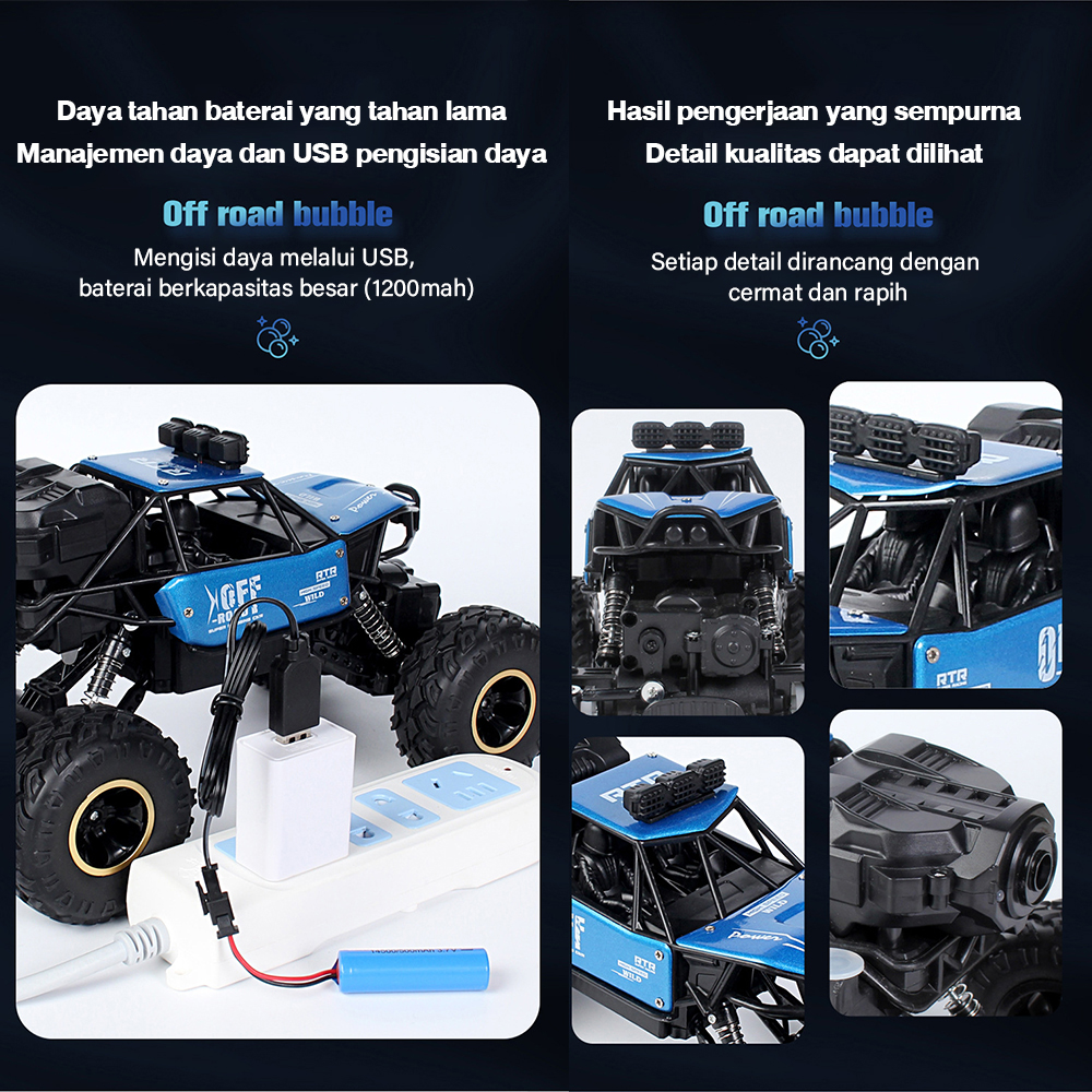 Jual WETECH Mobil Remote Control Spray 2.4GHZ 2WD Besar Mobil Mobilan Offroad Alloy Climbing Car ...