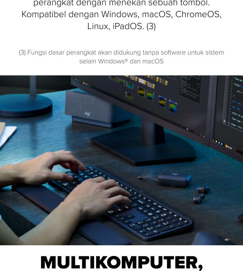 Jual Logitech MX Keys S Keyboard Wireless Bluetooth, Pengetikan Hening ...