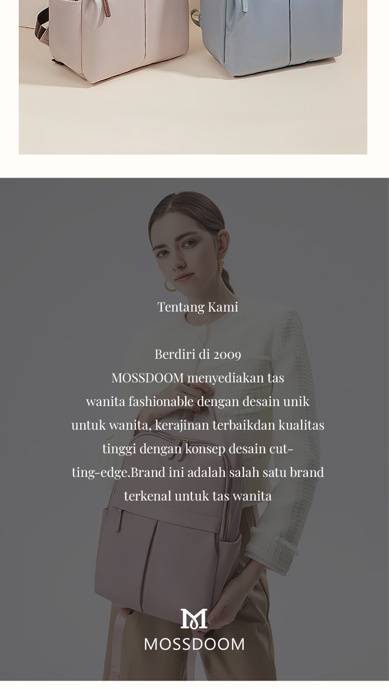 Jual MOSSDOOM Tas Ransel Wanita Breton Backpack Tahan Air Wanita Tas ...
