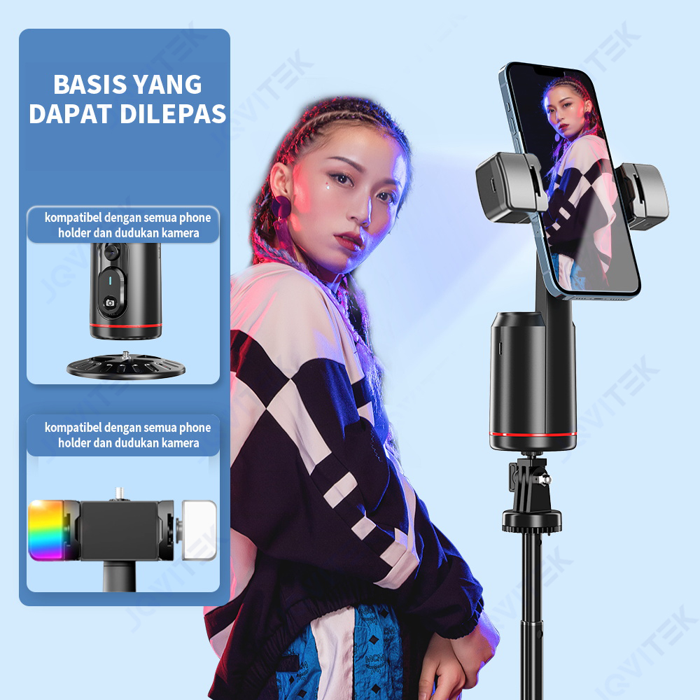 Jual Jovitech Tripod Bluetooth Multifungsi Auto AI Face Tracking Gimbal Handphone Stabilizer 360 ...