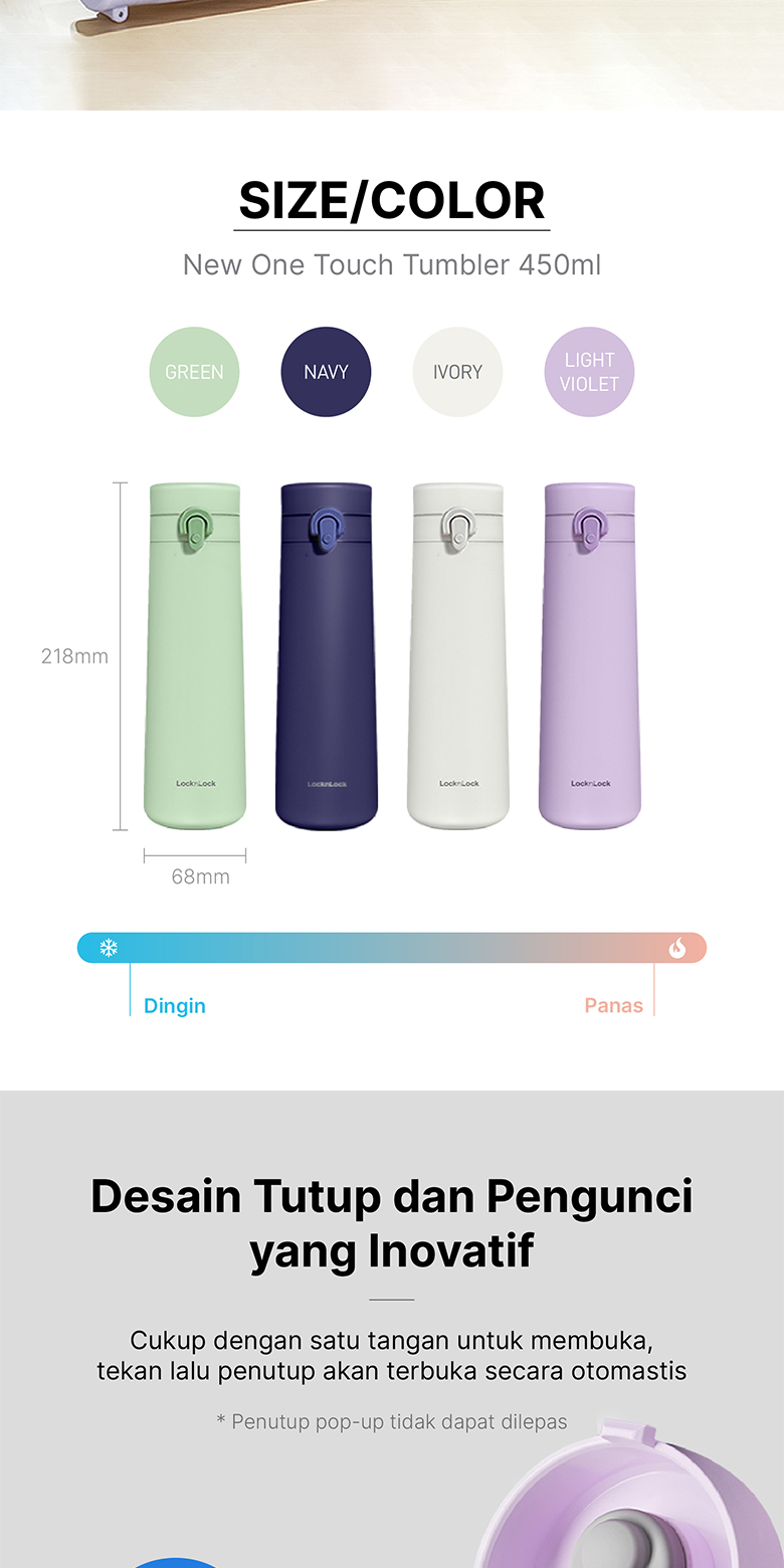 Jual LocknLock New Touch Tumbler 450ml | Shopee Indonesia