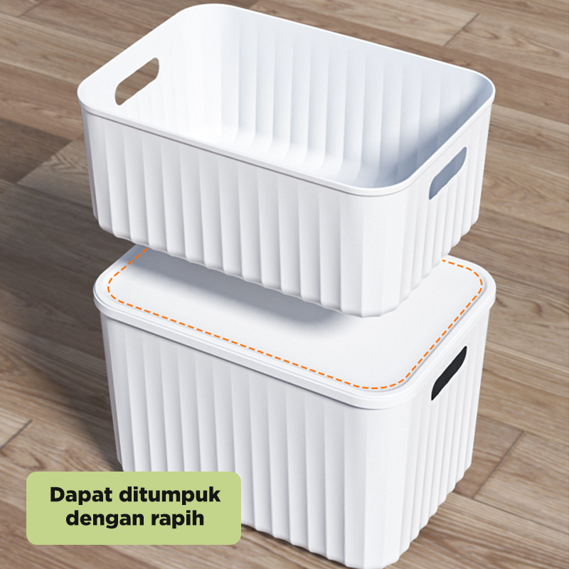 Jual Dejavu Kotak Penyimpanan Tutup Shelf Baskets Plastic Clothes ...