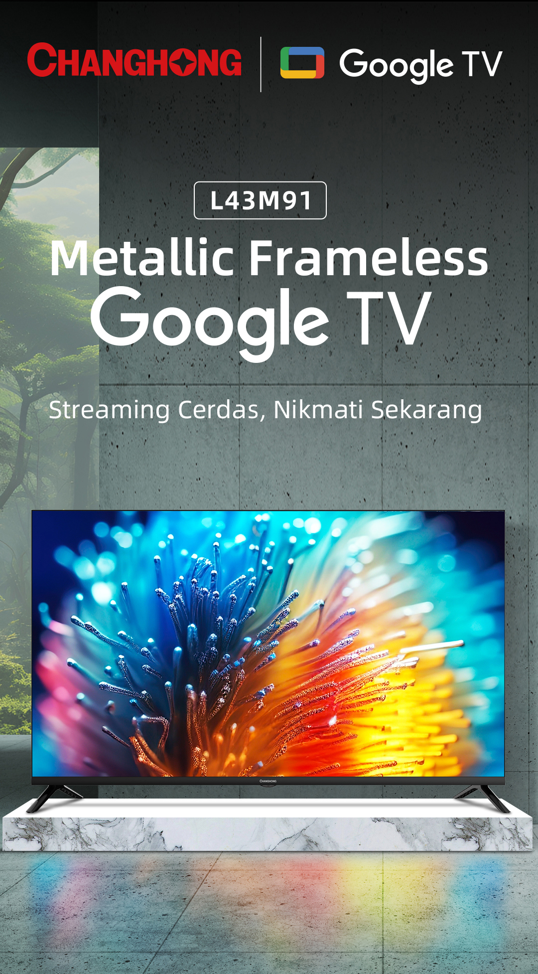 Jual Changhong Google TV 43 inch FHD Dolby Audio Google Play Netflix ...