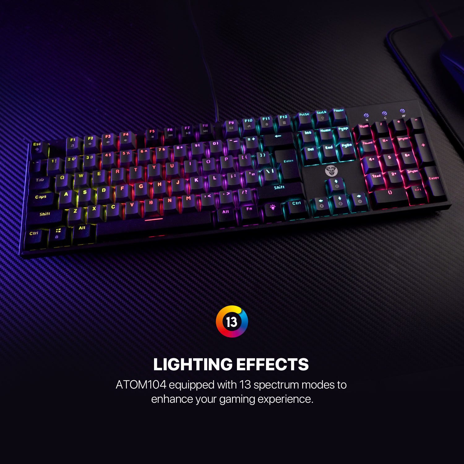 Jual Fantech ATOM MK886 RGB Gaming Mechanical Keyboard Full Size ...