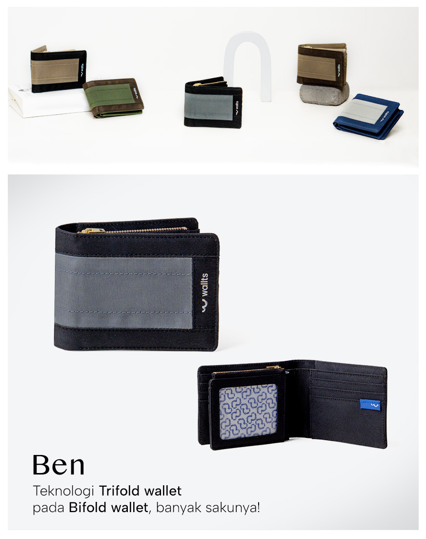 Jual Wallts Ben - Wallts Dompet Lipat Kanvas Pria Anti Air | Shopee ...