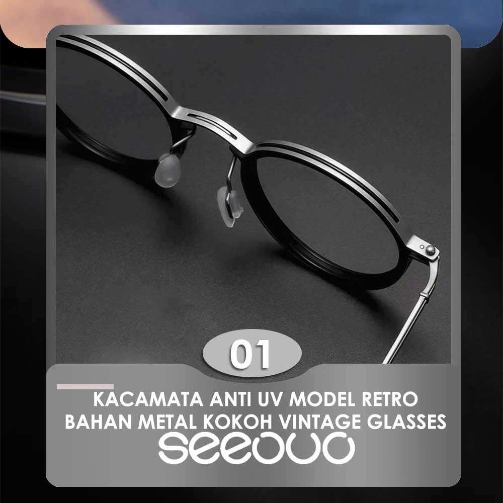 Jual Seeouo Sunglasses Polarized Lens Model Bulat Retro Stylish Metal+TR90 Ringan Vintage ...